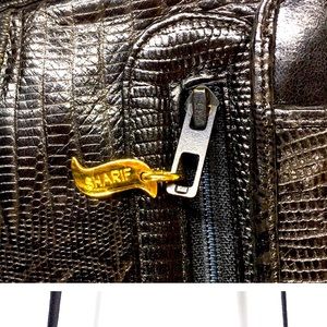 Sharif | Bags | Nwt Sharif Black Crossbody Shoulder Bag Snake Skin Croc ...